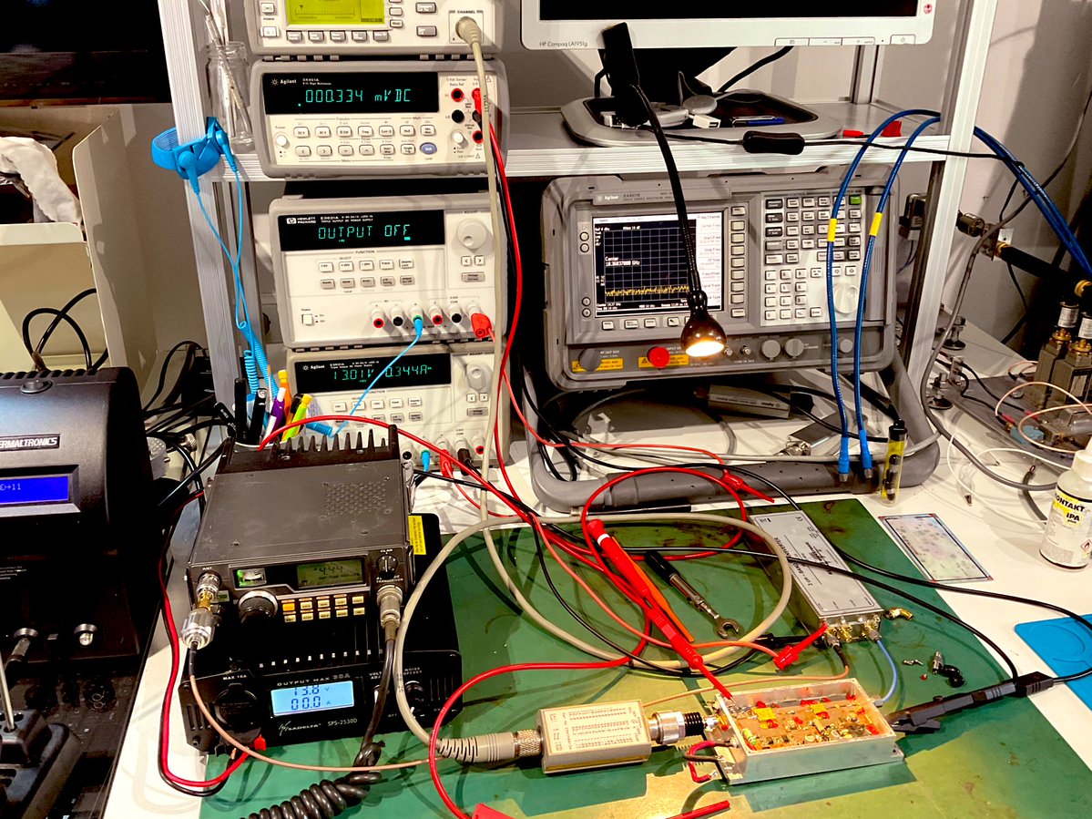 Repair technician’s hat again. Today a 10GHz PA for tropo and RS. # ...